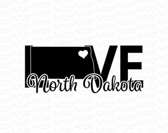 North Dakota Svg - Etsy