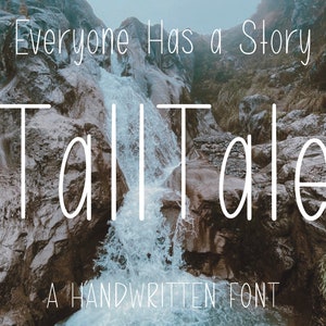 Talltale, Tall Thin Font, Handwritten Font, Tall Font, Skinny Font ...