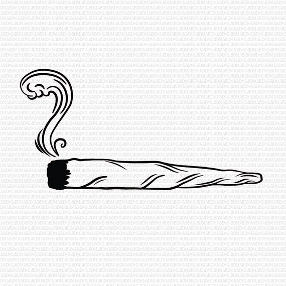 Marijuana Joint With Smoke SVG PNG JPGInstant Download Cut | Etsy