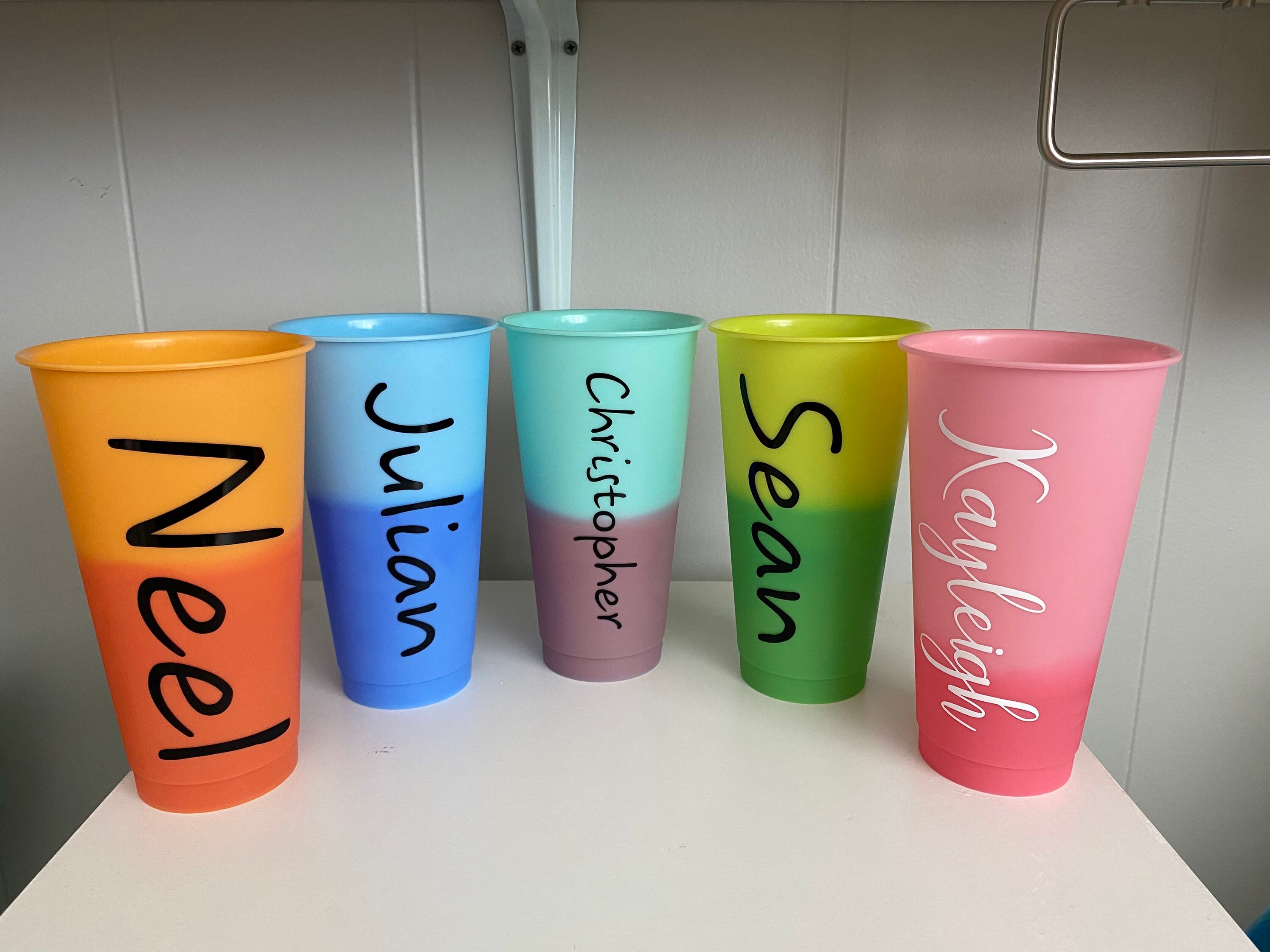 Personalized Color Changing Cold Cups | Etsy