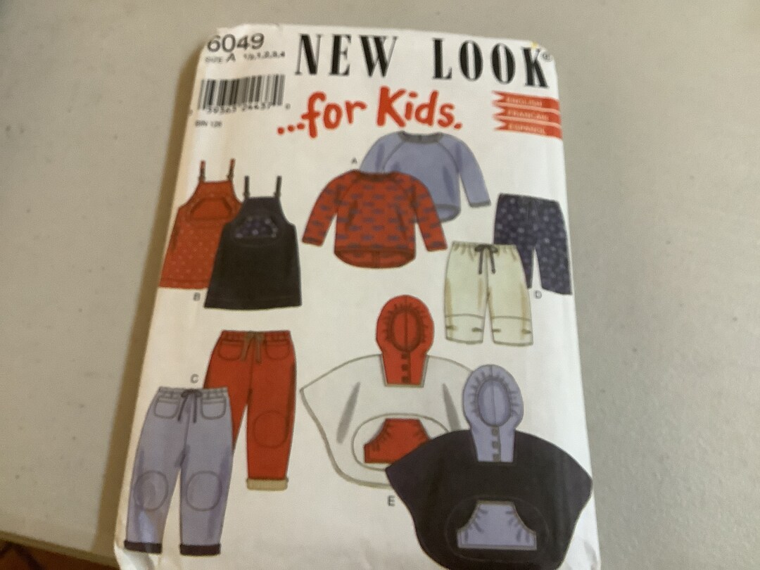 Kids Sweatshirt and Fleece Pattern New Look 6049 - Etsy