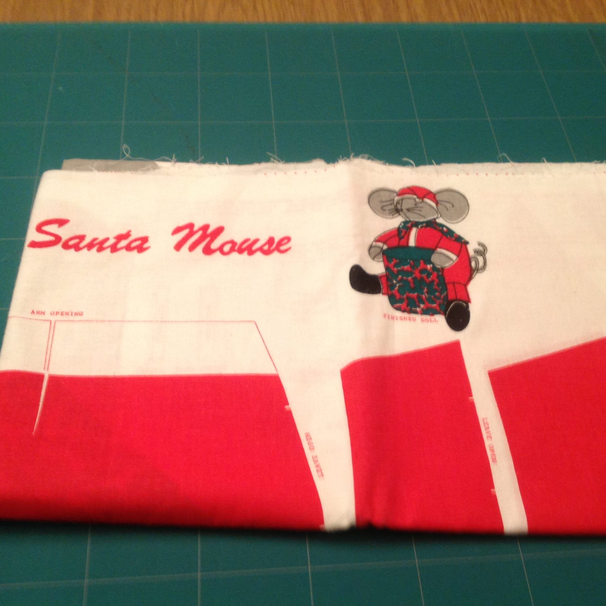 Santa Mouse Stocking Sewing Panel - Etsy