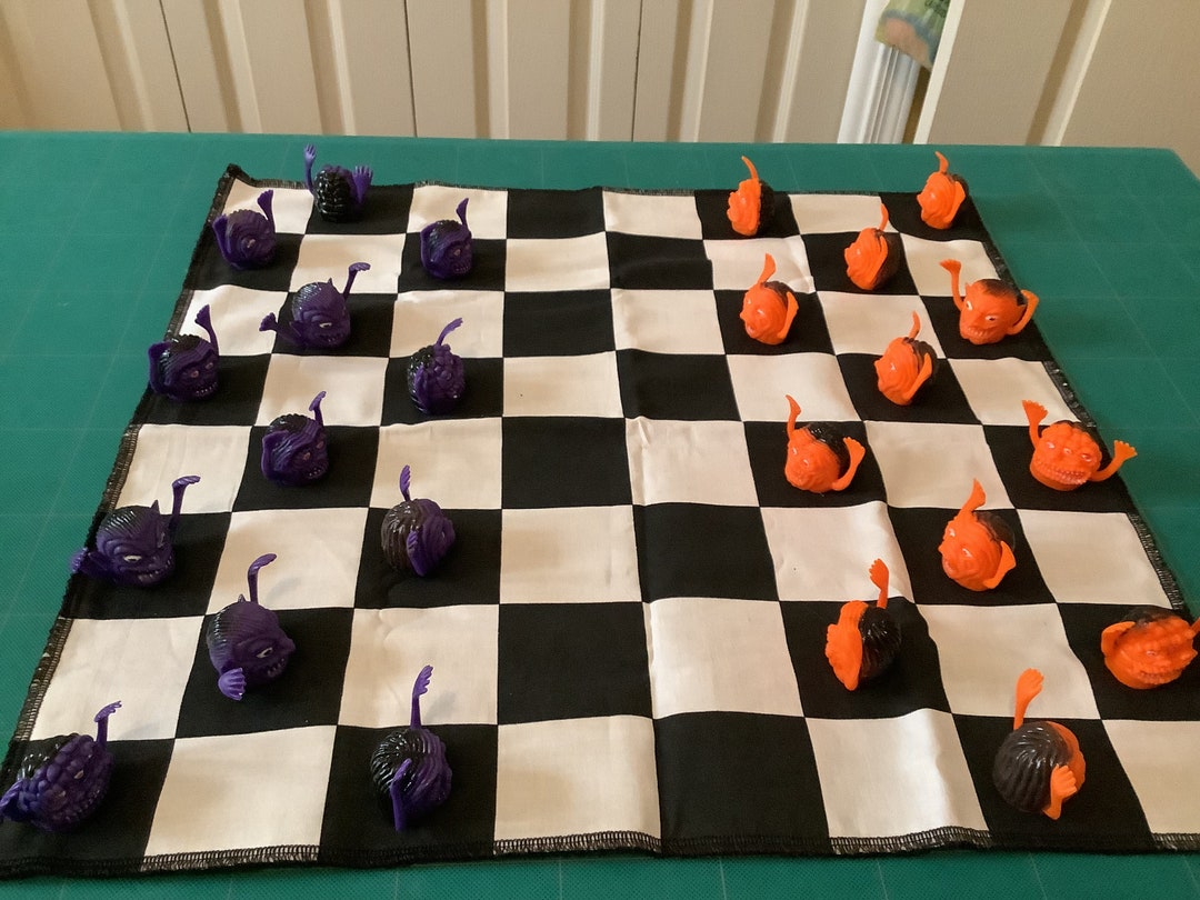 Crazy Checker Game With Fold up Cloth Checker Board - Etsy