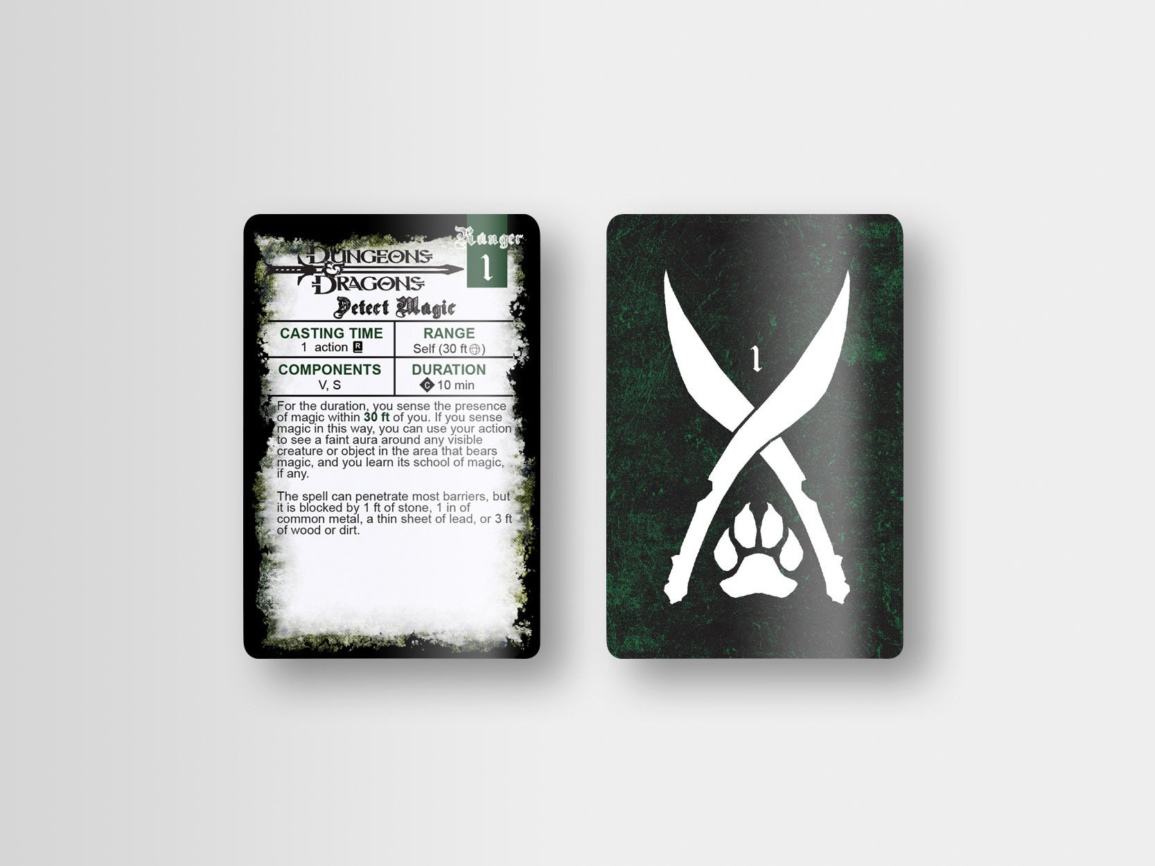 Dungeons and Dragons Ranger Spell Deck - Etsy