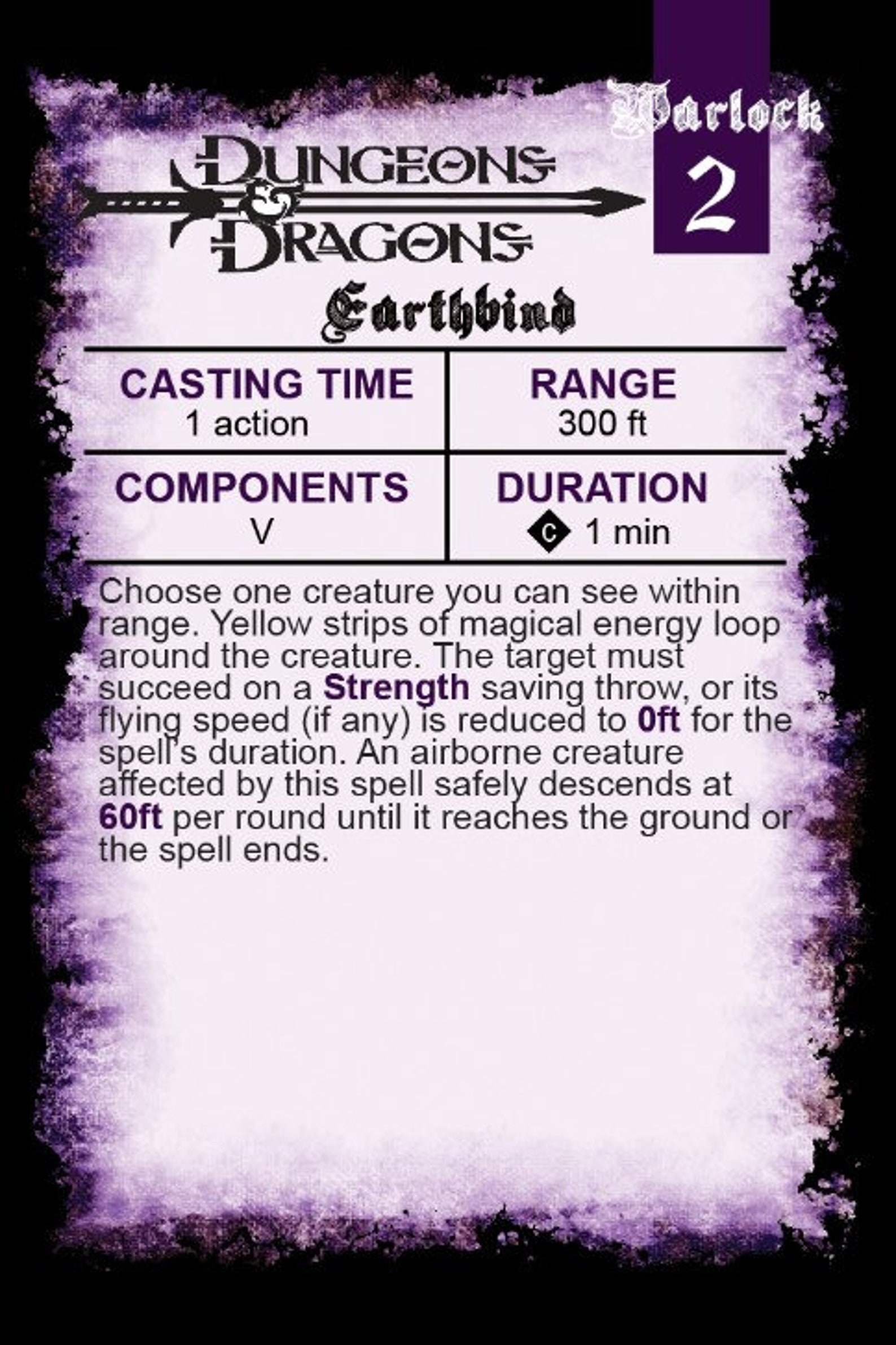 Dungeons and Dragons Warlock Spell Deck - Etsy