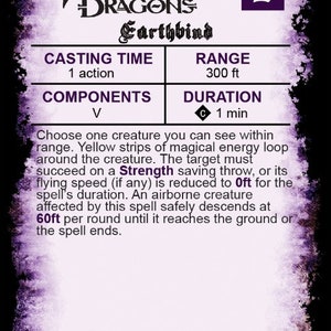 Dungeons and Dragons Warlock Spell Deck - Etsy