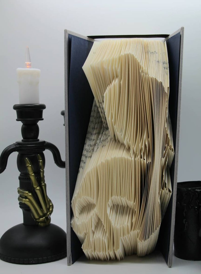 Skull and Raven Book Art Gothic Halloween Decor Halloween - Etsy
