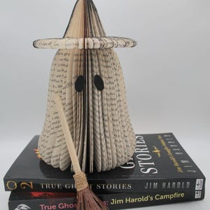 Handmade Ghost Book Art: Halloween Tabletop Decor - Etsy