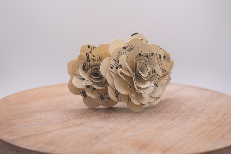 Sheet Music Paper Roses Paper Flowers Paper Anniversary - Etsy