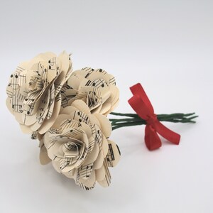 Sheet Music Paper Roses - Paper Flowers - Paper Anniversary - Etsy