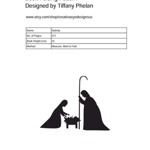 Nativity Book Fold Pattern - Manger Book Folding Pattern - Christmas ...