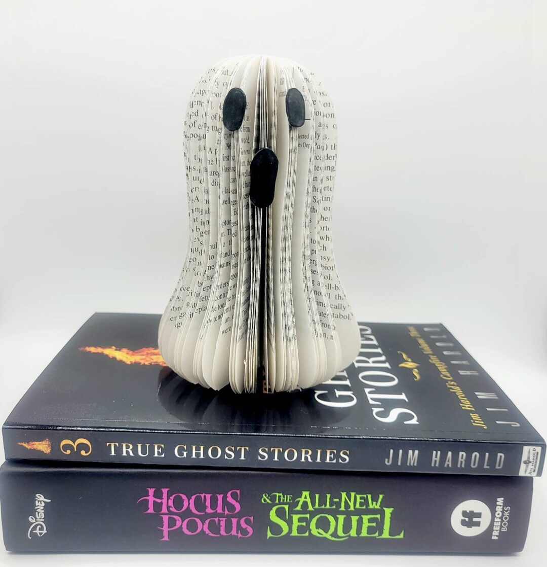 Sheet Ghost Book Art - Book Lover, Halloween Decor, Gothic Decor, Ghost ...