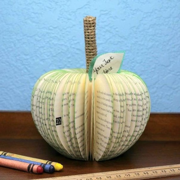 Book and Apple - Etsy