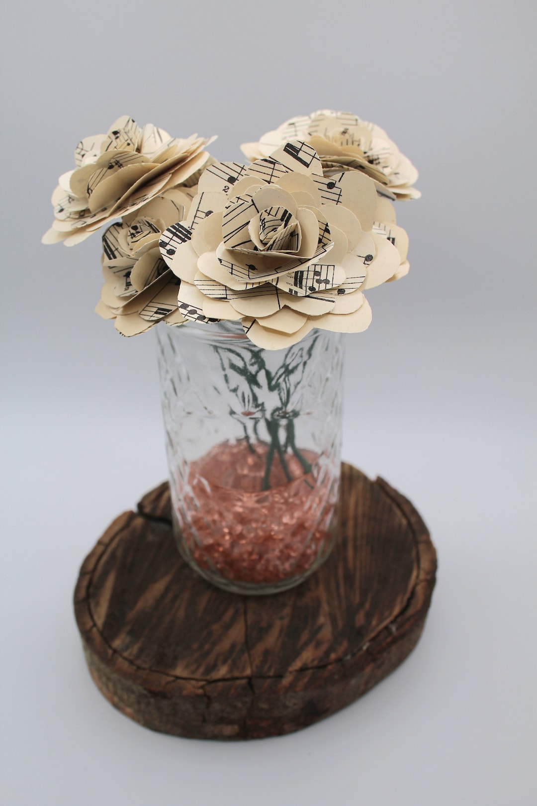 Sheet Music Paper Roses Paper Flowers Paper Anniversary - Etsy