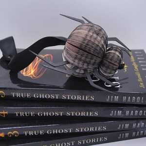 Hanging Spider Book Art - Paper Spiders - Halloween Decor - Etsy