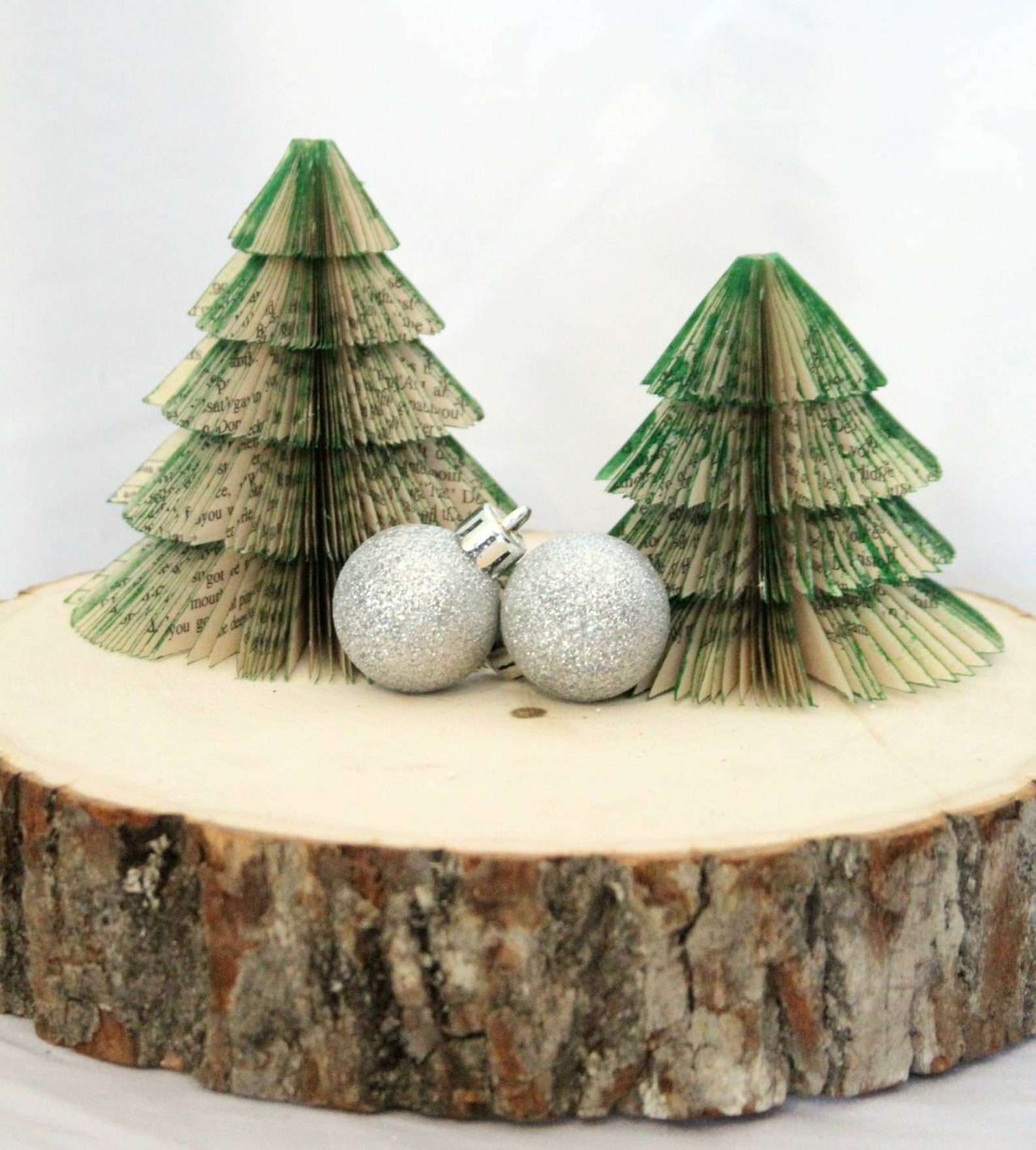 Mini Paper Christmas Trees Set of 2 Christmas Decorations - Etsy