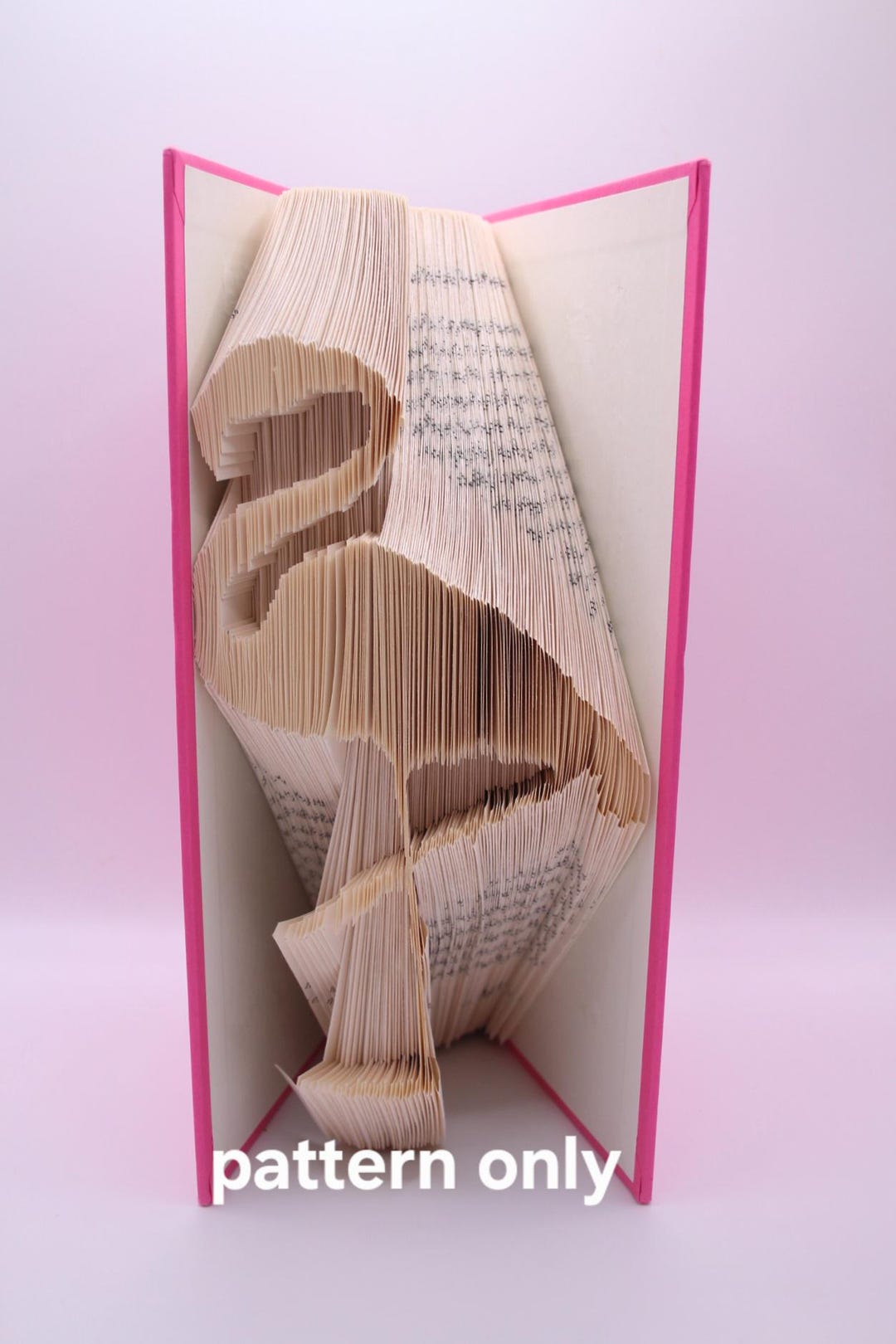 Flamingo Book Folding Pattern - Folded Book Pattern - DIY Book Folding ...