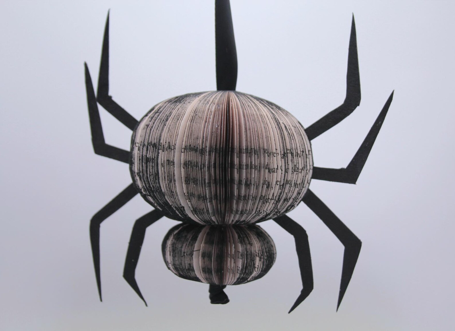 Hanging Spider Book Art - Paper Spiders - Halloween Decor - Etsy