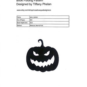 Jack O Lantern Book Folding Pattern - Halloween Decor - DIY Halloween ...