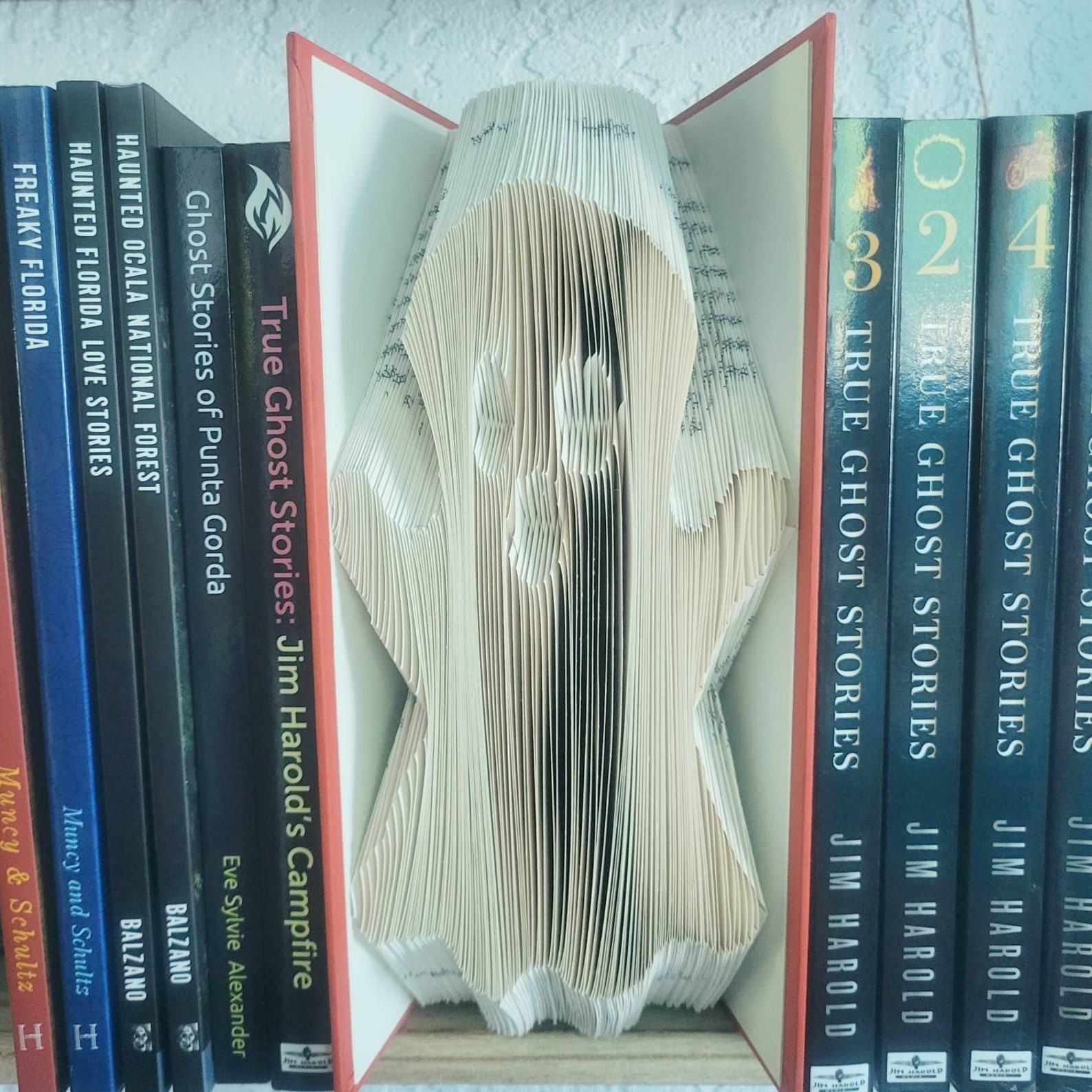 Ghost Folded Book Art - Halloween Decorations - Etsy