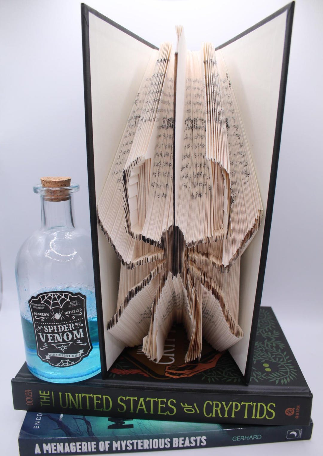 Spooky Spider Book Art: Upcycled Halloween Gothic Decor - Etsy