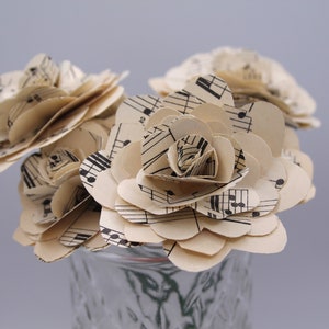 Sheet Music Paper Roses - Paper Flowers - Paper Anniversary - Etsy
