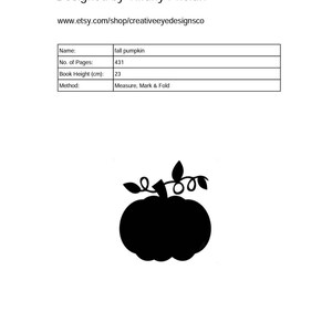 Pumpkin Book Folding Pattern - Etsy