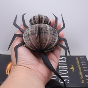 Hanging Spider Book Art - Paper Spiders - Halloween Decor - Etsy