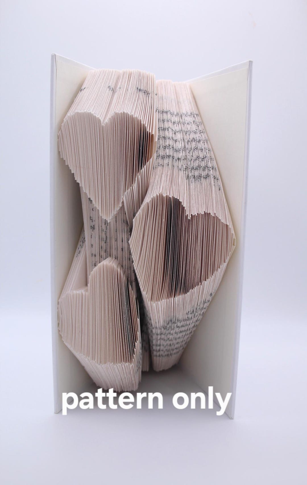 Hearts Book Folding Pattern: Valentines Day Craft (PDF Digital Download ...