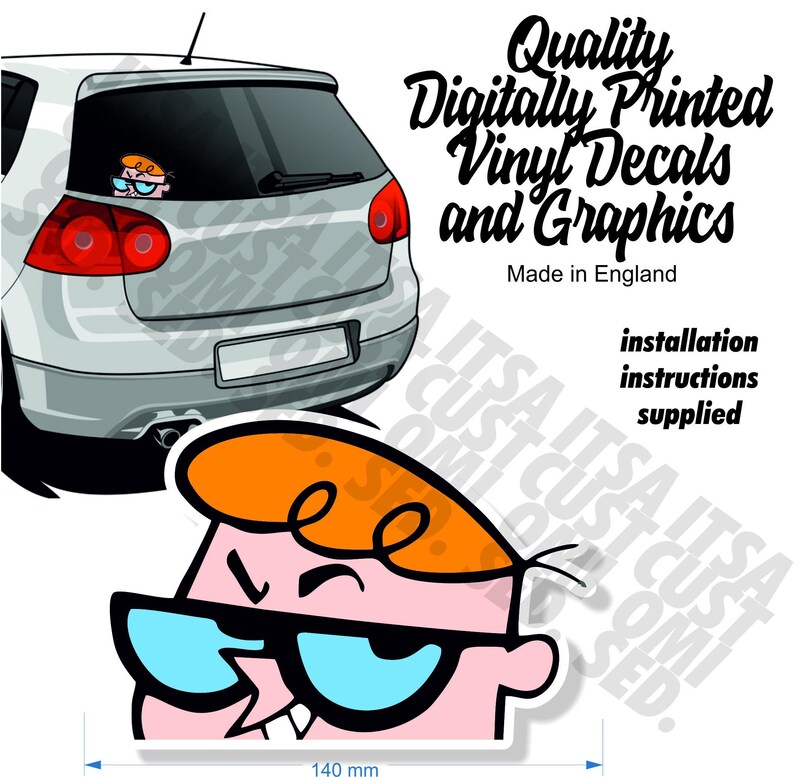 Original Retro 90'S Dexter's Laboratory Peeking Peepin Car Sticker - Etsy