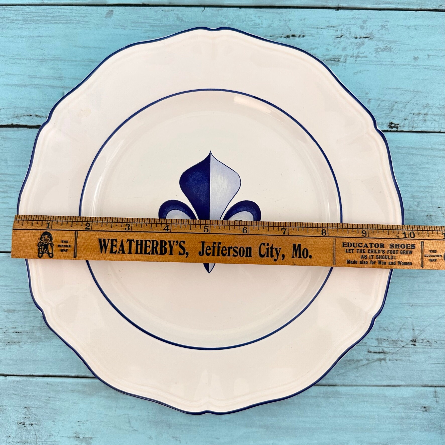 Vintage Faience D'art Regional Lys KG France Fleur-de-lis Plate - Etsy