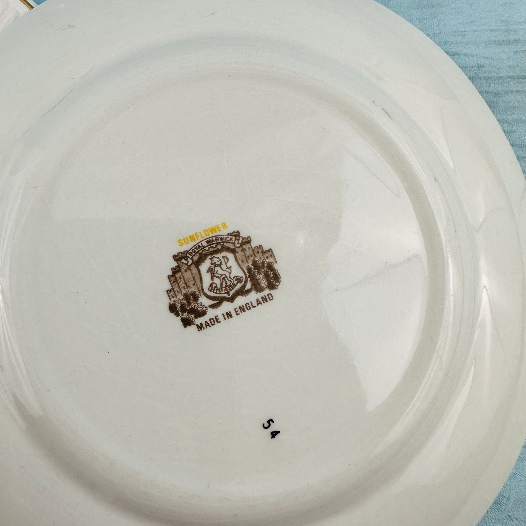 Vintage Royal Warwick Sunflower Plates Set of TWO Made in England - Etsy