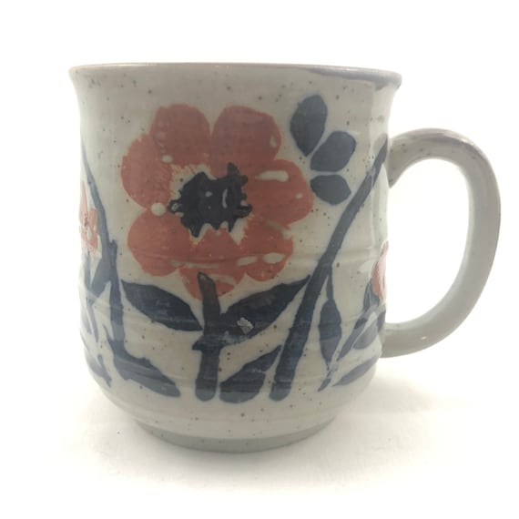Vintage Flower Coffee Mug Made in Japan | Etsy