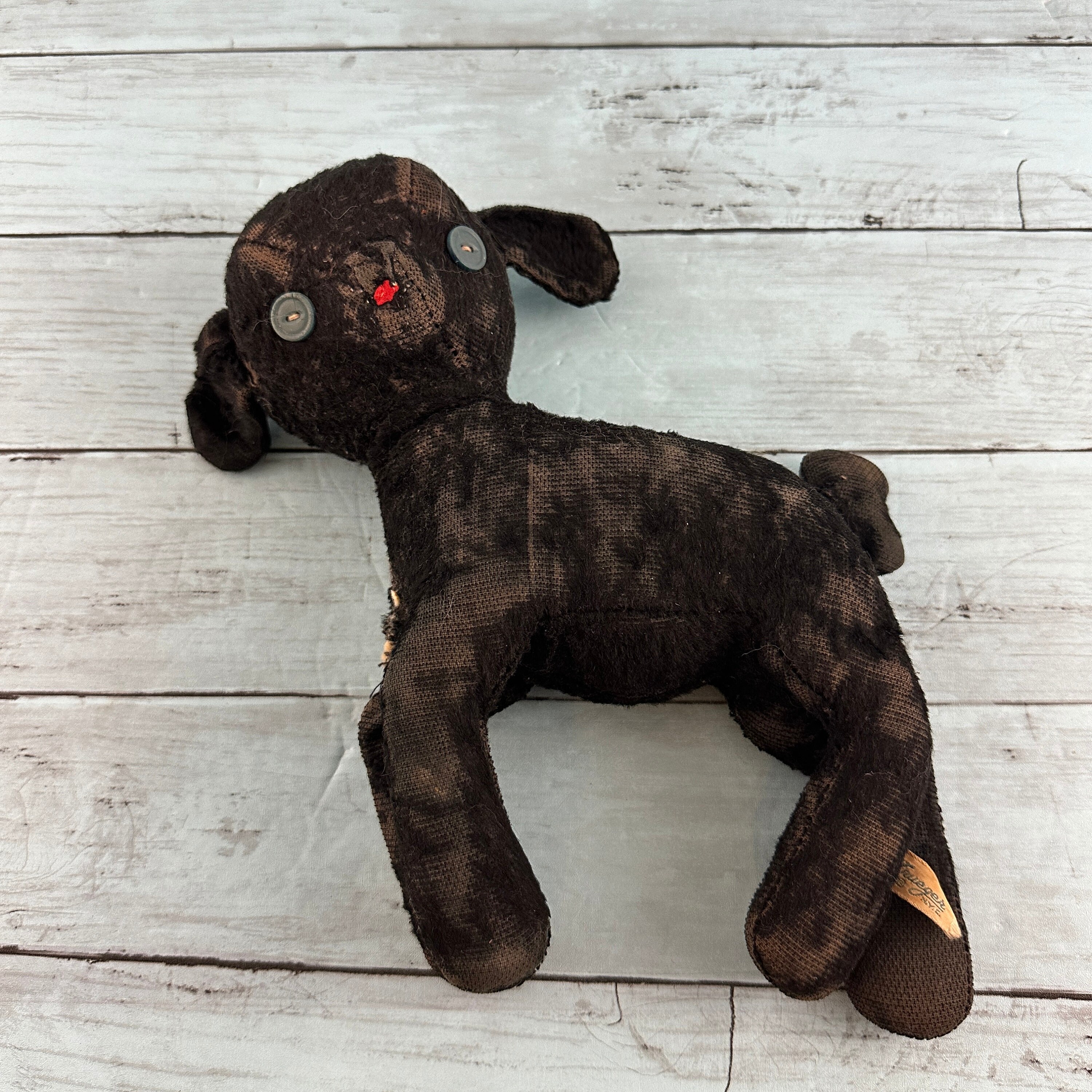 Vintage MCM Krueger NYC Stuffed Animal Black Sheep - Etsy