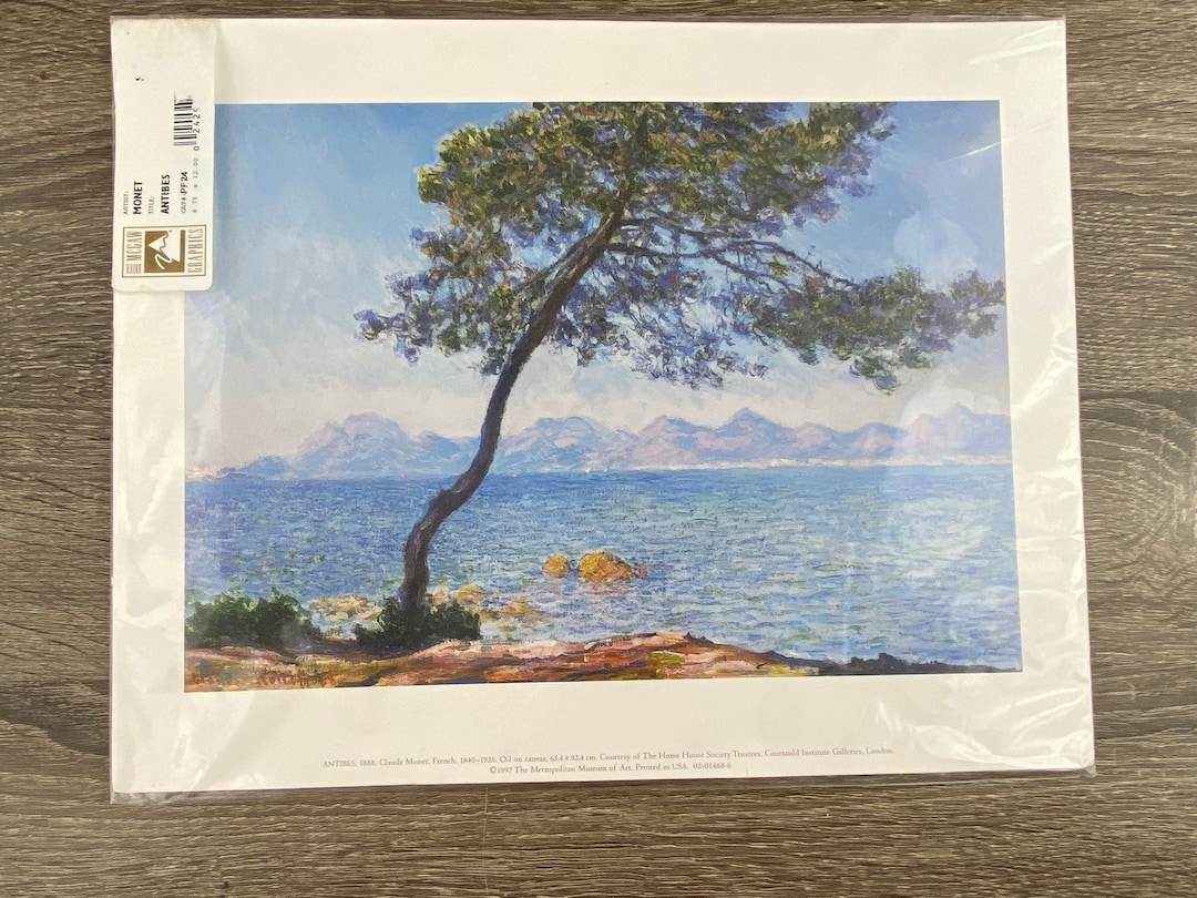 Vintage 1997 Claude Money Antibes 1888 Print Poster 8.75" X 12 ...