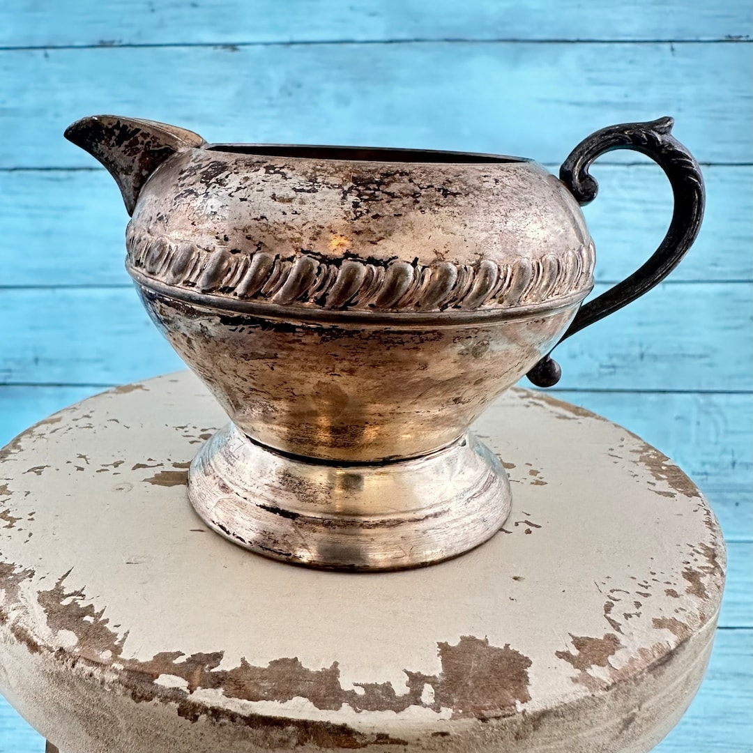 Vintage Sheridan Silver Company Silver on Copper Creamer - Etsy