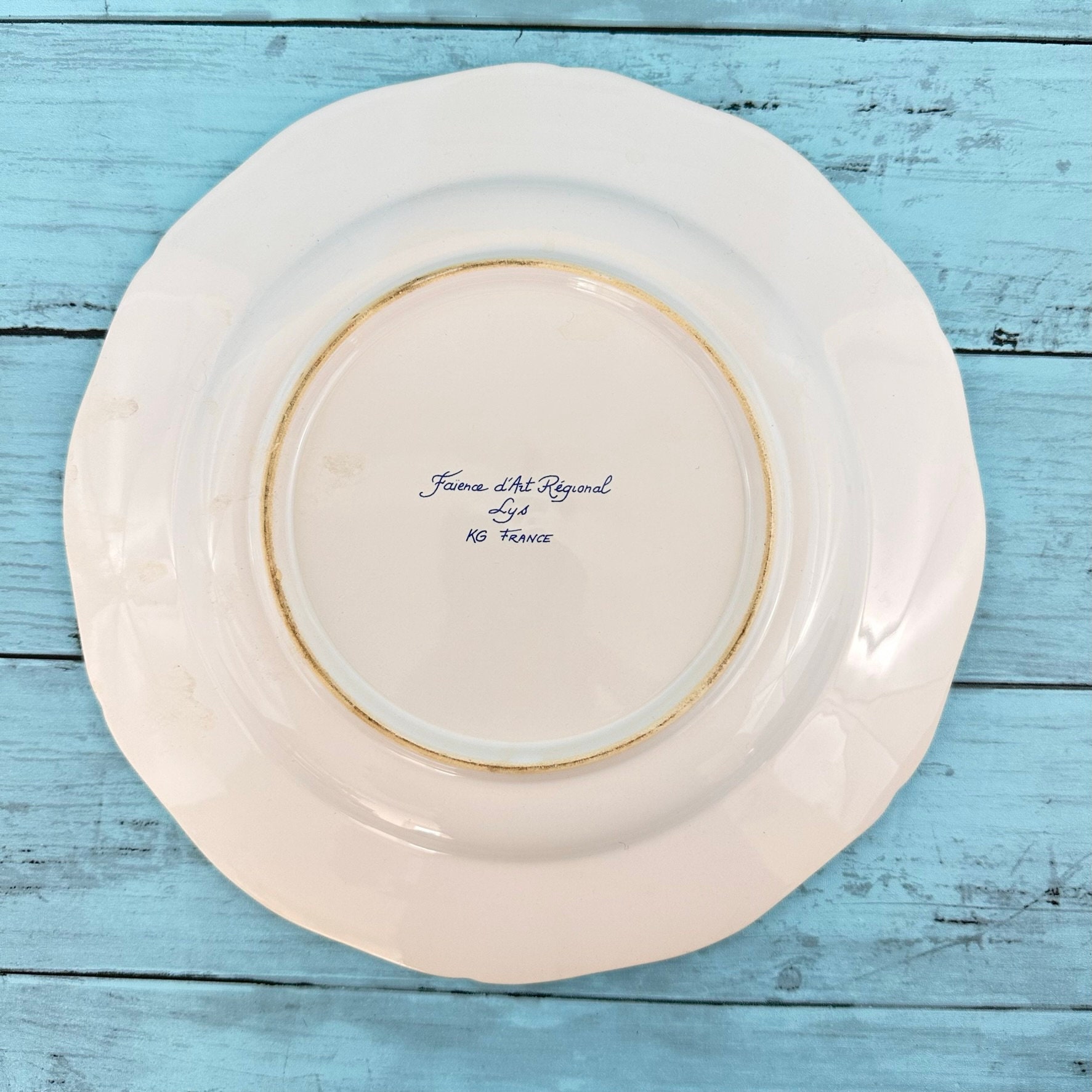 Vintage Faience D'art Regional Lys KG France Fleur-de-lis Plate - Etsy