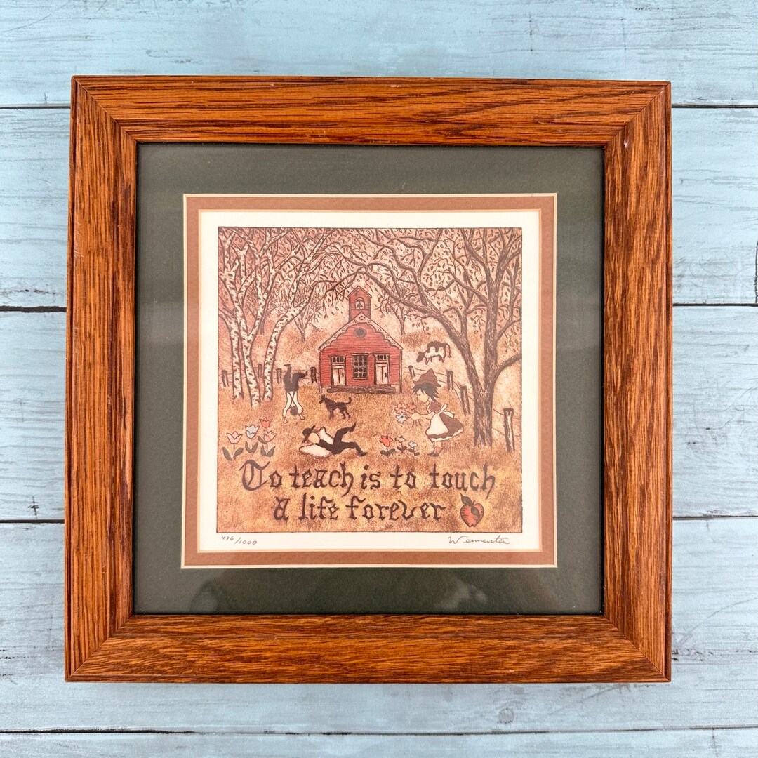 Vintage Amish Schoolyard Print by James Wennersten, Signed & Numbered ...