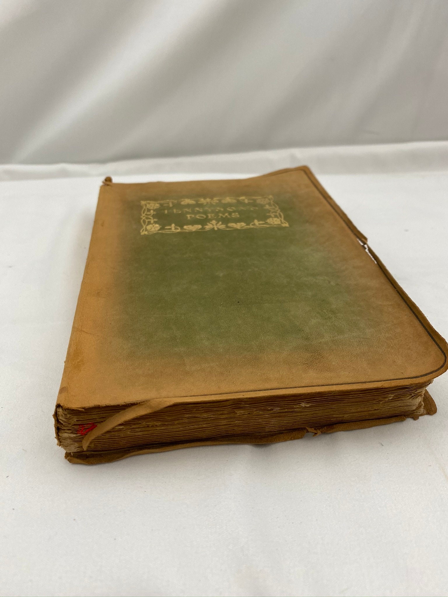 Antiquarian Leather Bound Tennyson's Poems 1897 & 1900 NY Thomas Y ...