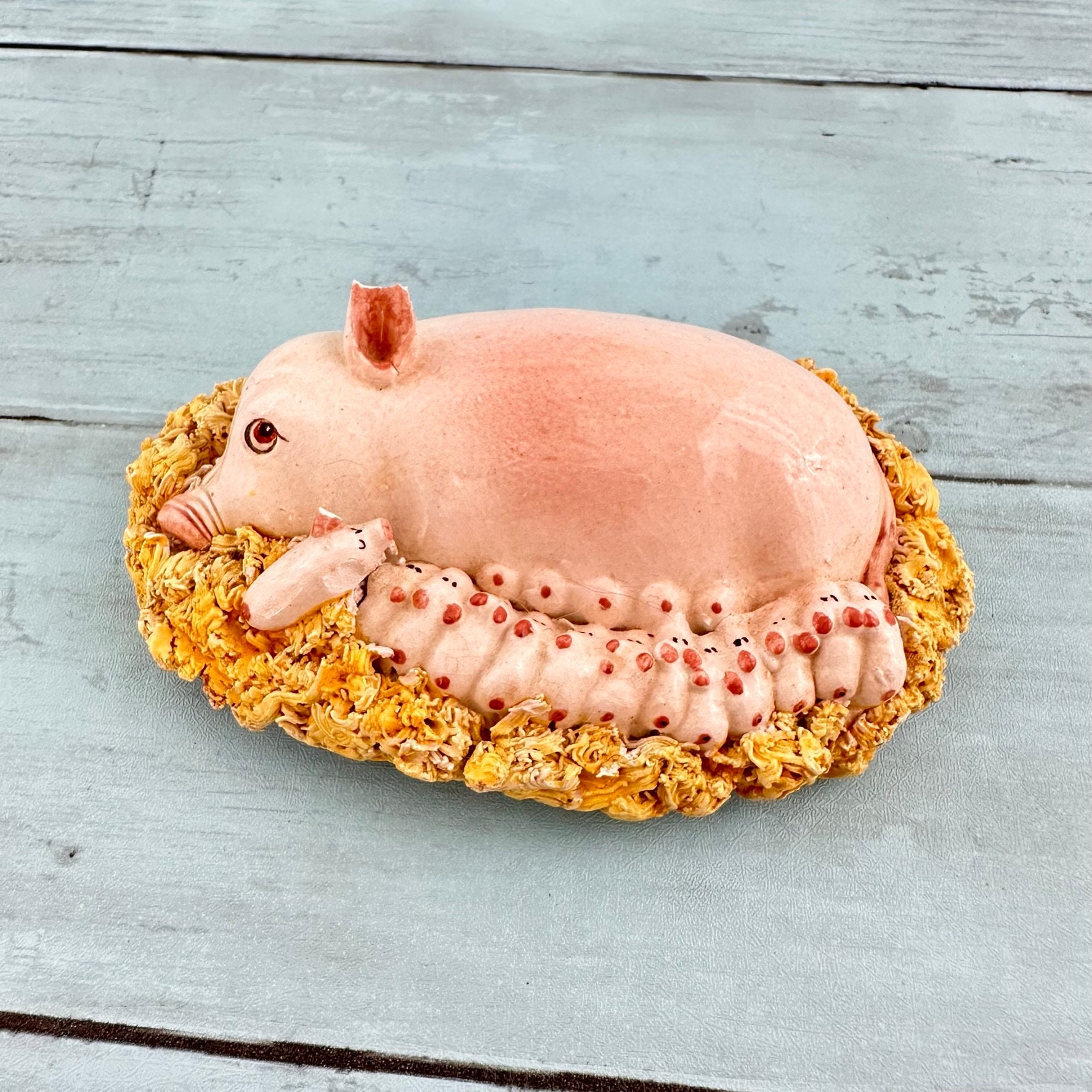 Vintage Original Sculpture by Basil Matthews Pig and Piglets Made in ...
