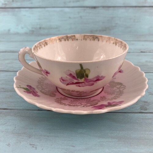 Vintage Teacup and Saucer - Etsy