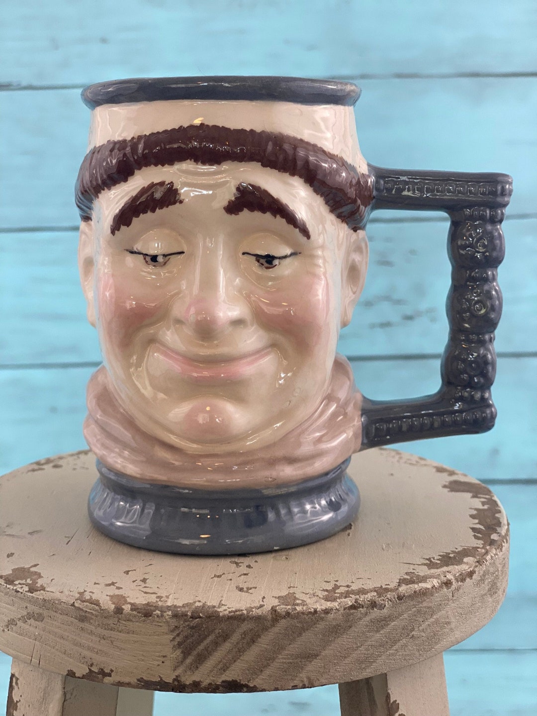 Vintage Handmade Monk Mug Signed M Conroy - Etsy