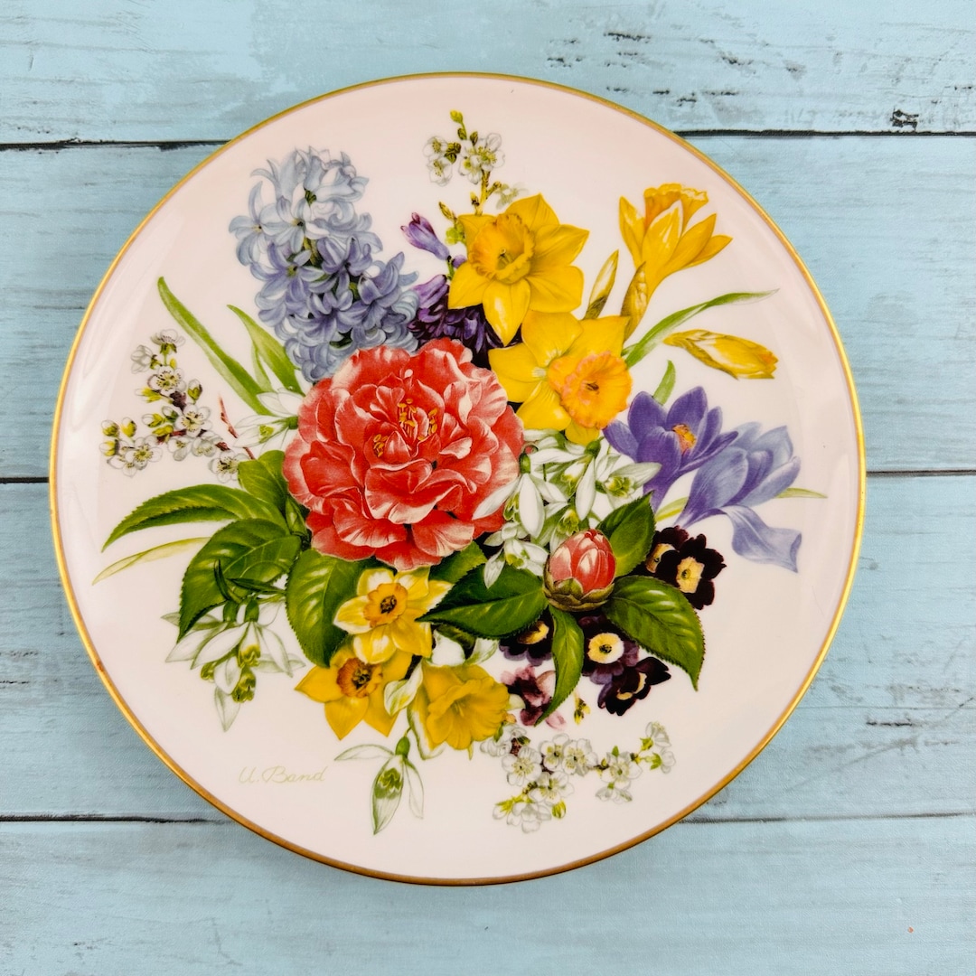 Vintage 1987 Ursula Band Hutschenreuther Collector Plate Flowers - Etsy