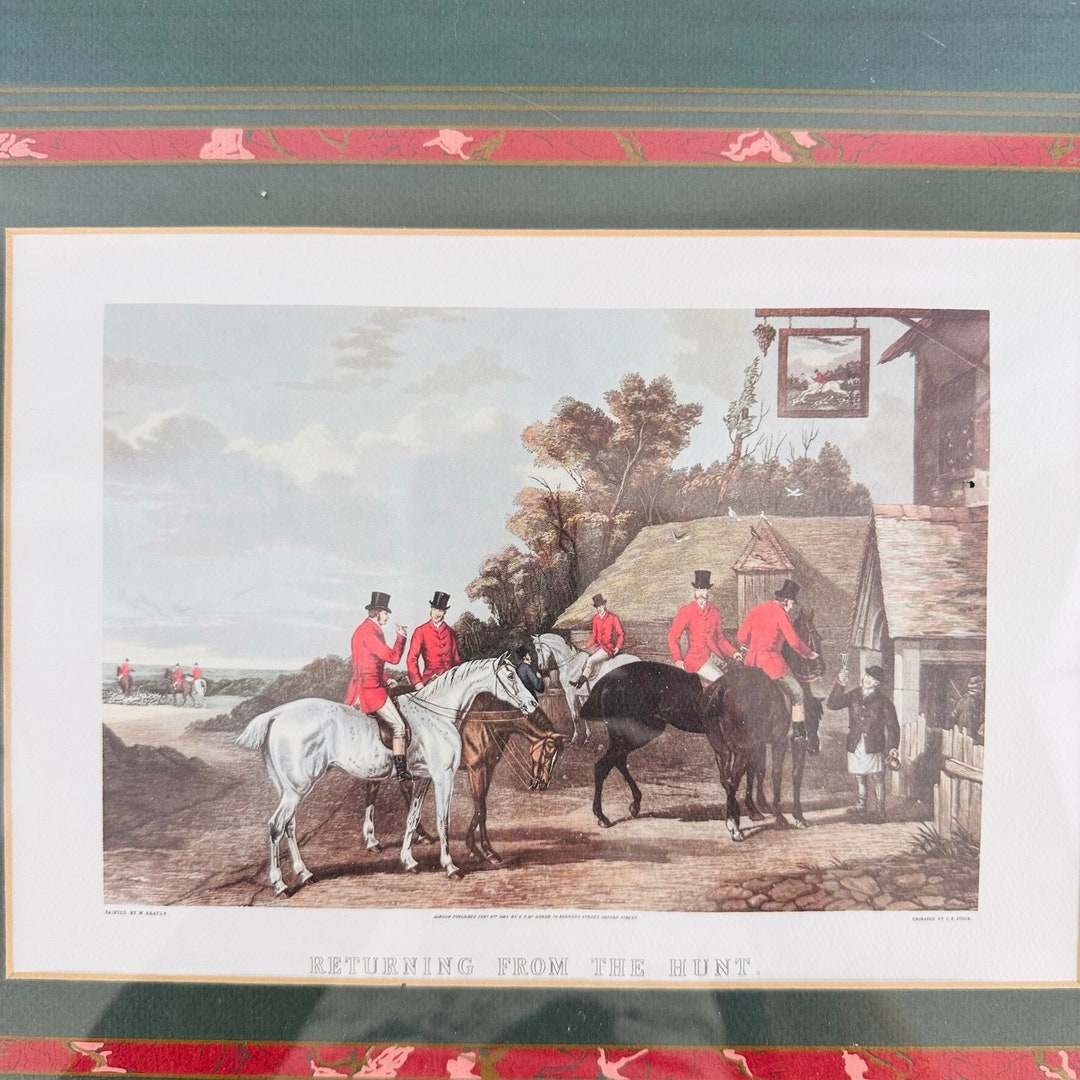 Vintage Returning From the Hunt Framed Litho Print by W. Shayer - Etsy