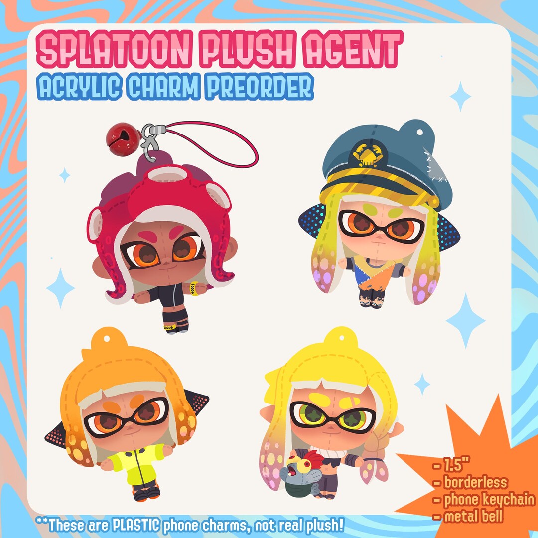 Splatoon 3 Agent Plush Acrylic Charm 1.5" PREORDER - Etsy