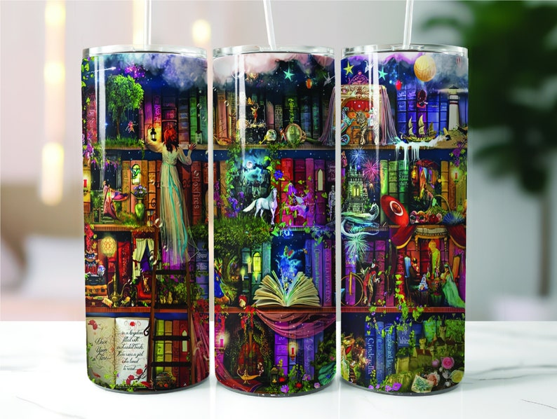 Fantasy Storybook Library Stainless Steel Tumbler 20 Oz. - Etsy