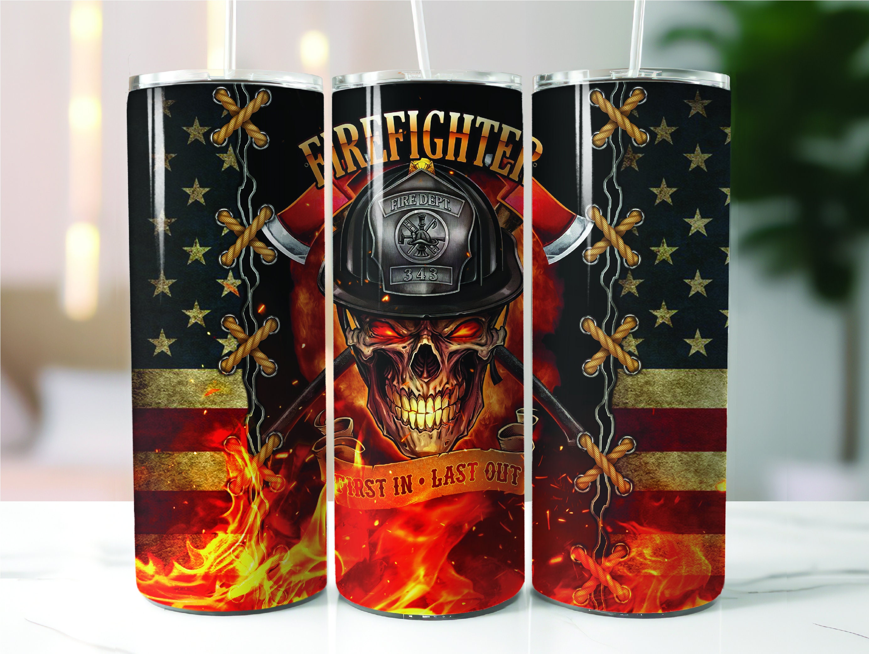 Fire Dept / Firefighter Stainless Steel Tumbler 20oz. - Etsy