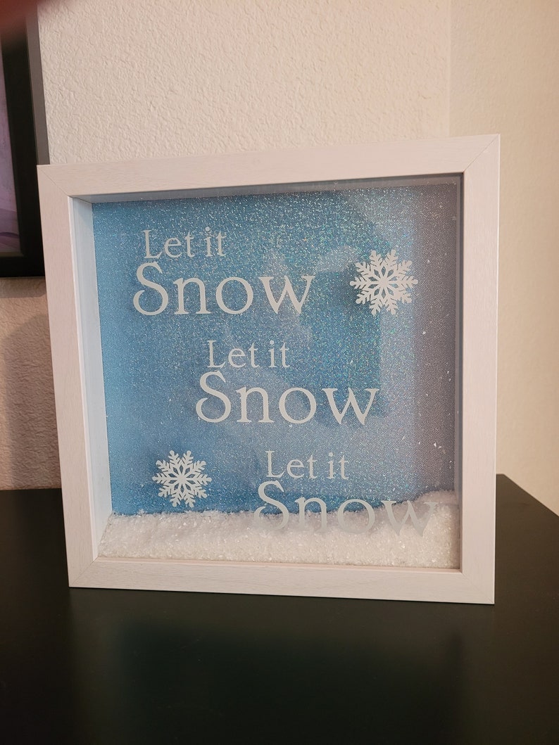 Christmas - Holiday - Let It Snow - Shadow Box - Etsy