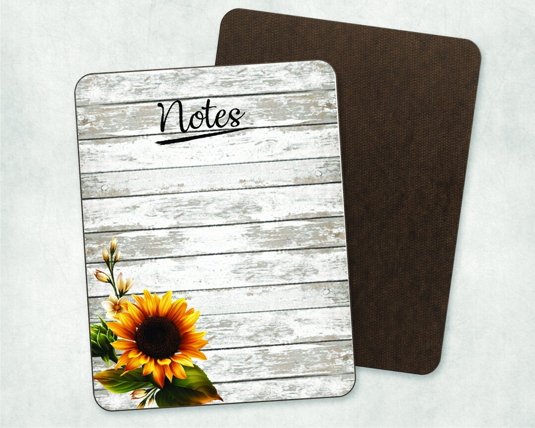 Sunflower Rustic Notepad Dry Erase Board - Etsy