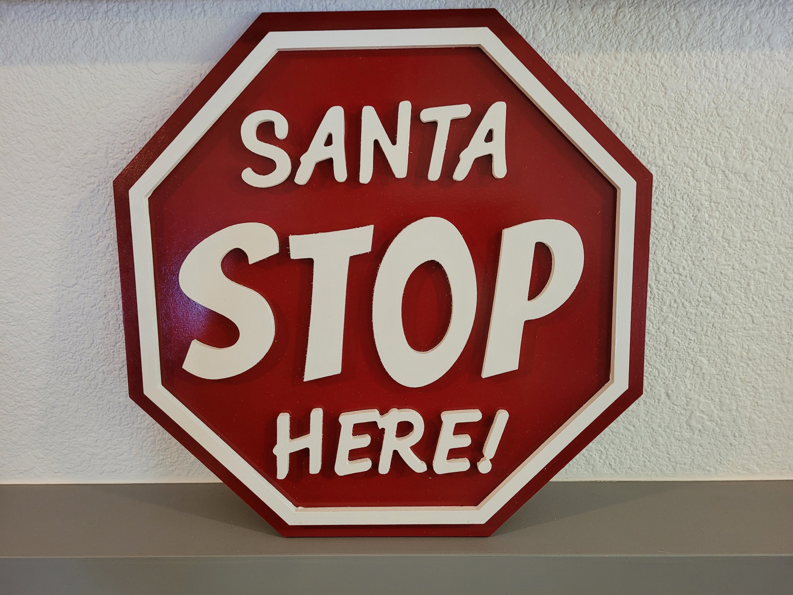 Santa Stop Here Sign - Etsy